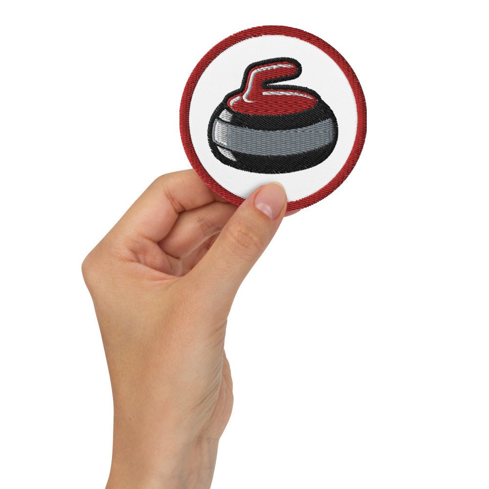 Curling stone embroidered patches – Broomfitters