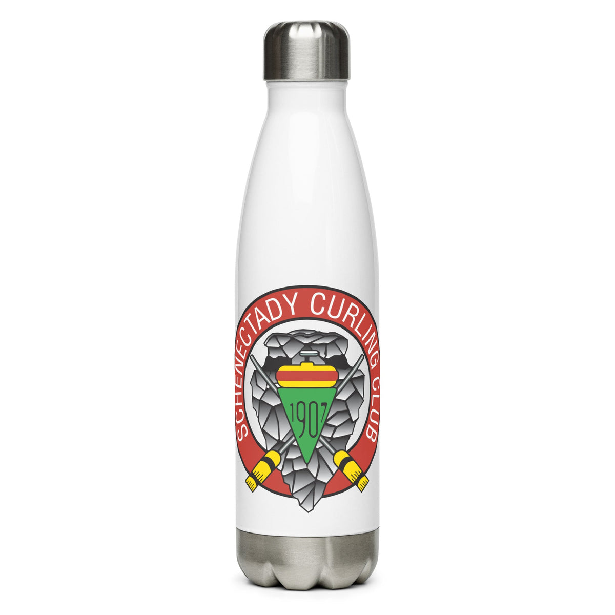 Schenectady Curling Club Stainless steel water bottle – Broomfitters